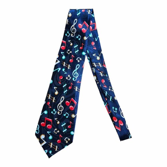 Renaissance | Accessories | Renaissance Handmade Navy Blue Music Notes ...
